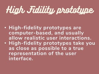 Design Thinking - Types of prototypes | PPTX