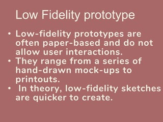 Design Thinking - Types of prototypes | PPTX