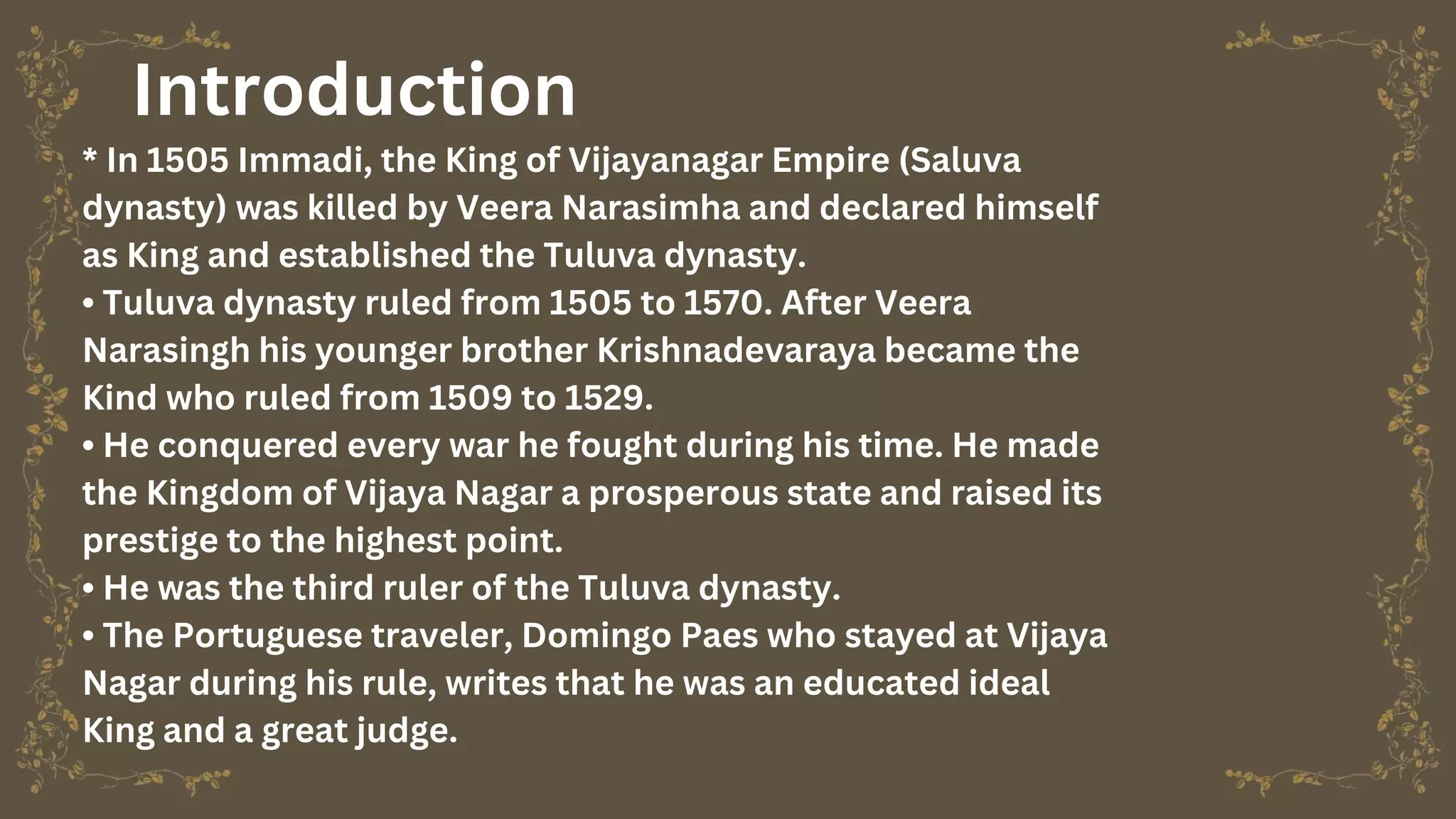 Tuluva and aravidu dynasty | PPTX