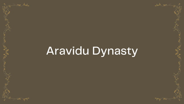 Tuluva and aravidu dynasty | PPTX