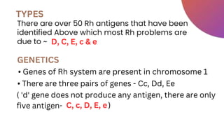 RHESUS BLOOD GROUPING SYSTEM | PPTX