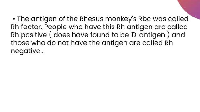 RHESUS BLOOD GROUPING SYSTEM | PPTX | Blood Disorders | Diseases and ...
