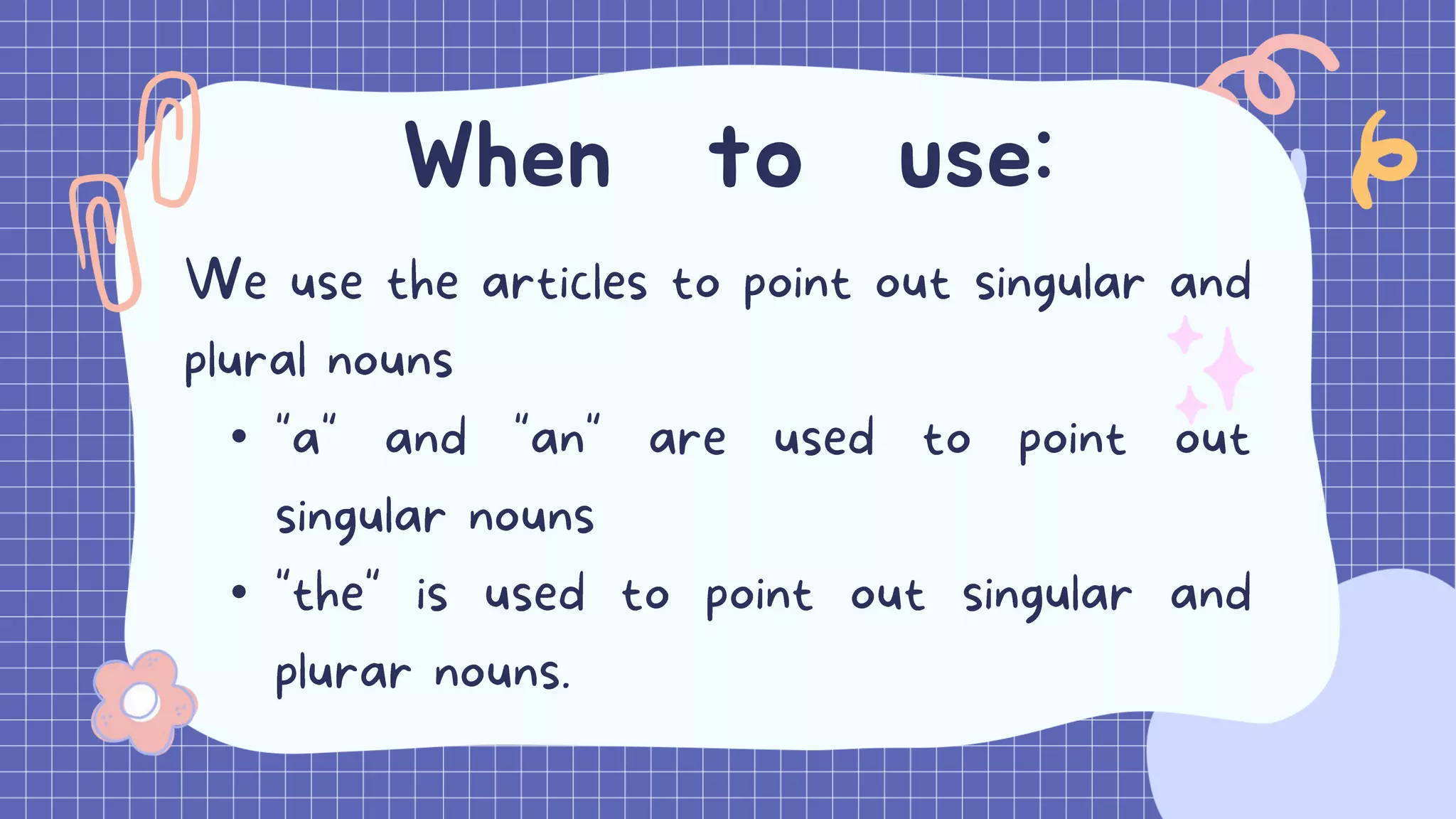 The articles and plurals | PPTX