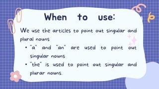 The articles and plurals | PPTX