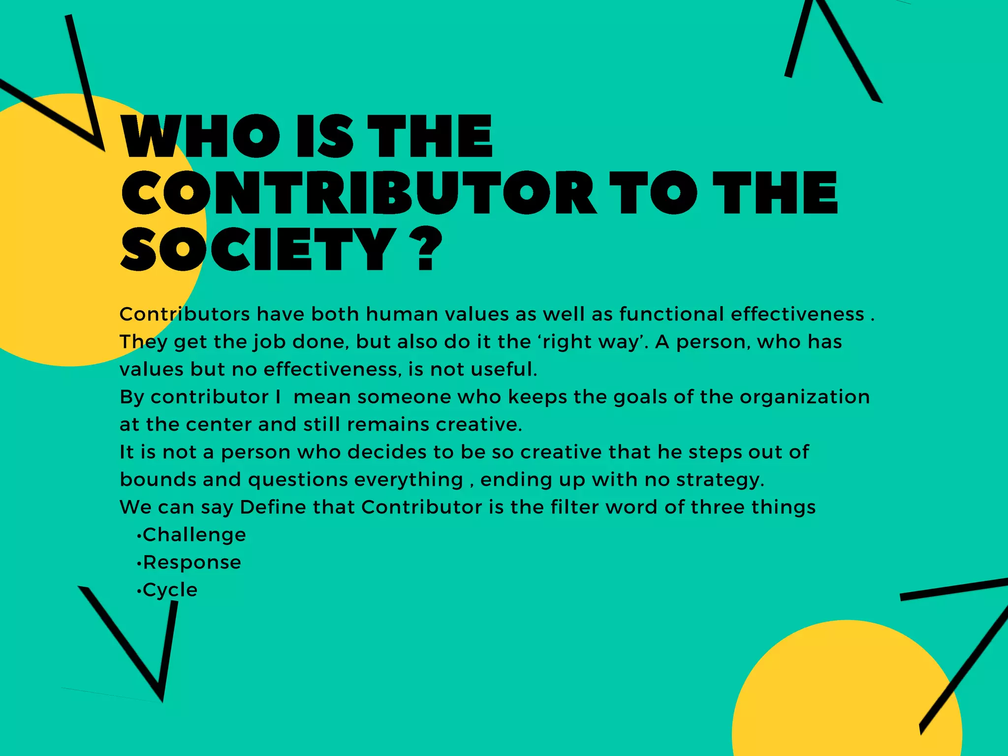 The contributor personality development | PPTX