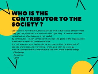 The contributor personality development | PPTX