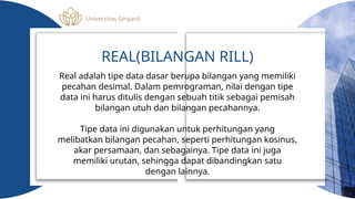 Ppt tipe daga variabel dan operator sekolah menengah kejuruan kelas 10 ...