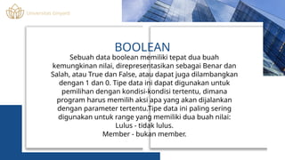 Ppt tipe daga variabel dan operator sekolah menengah kejuruan kelas 10 ...