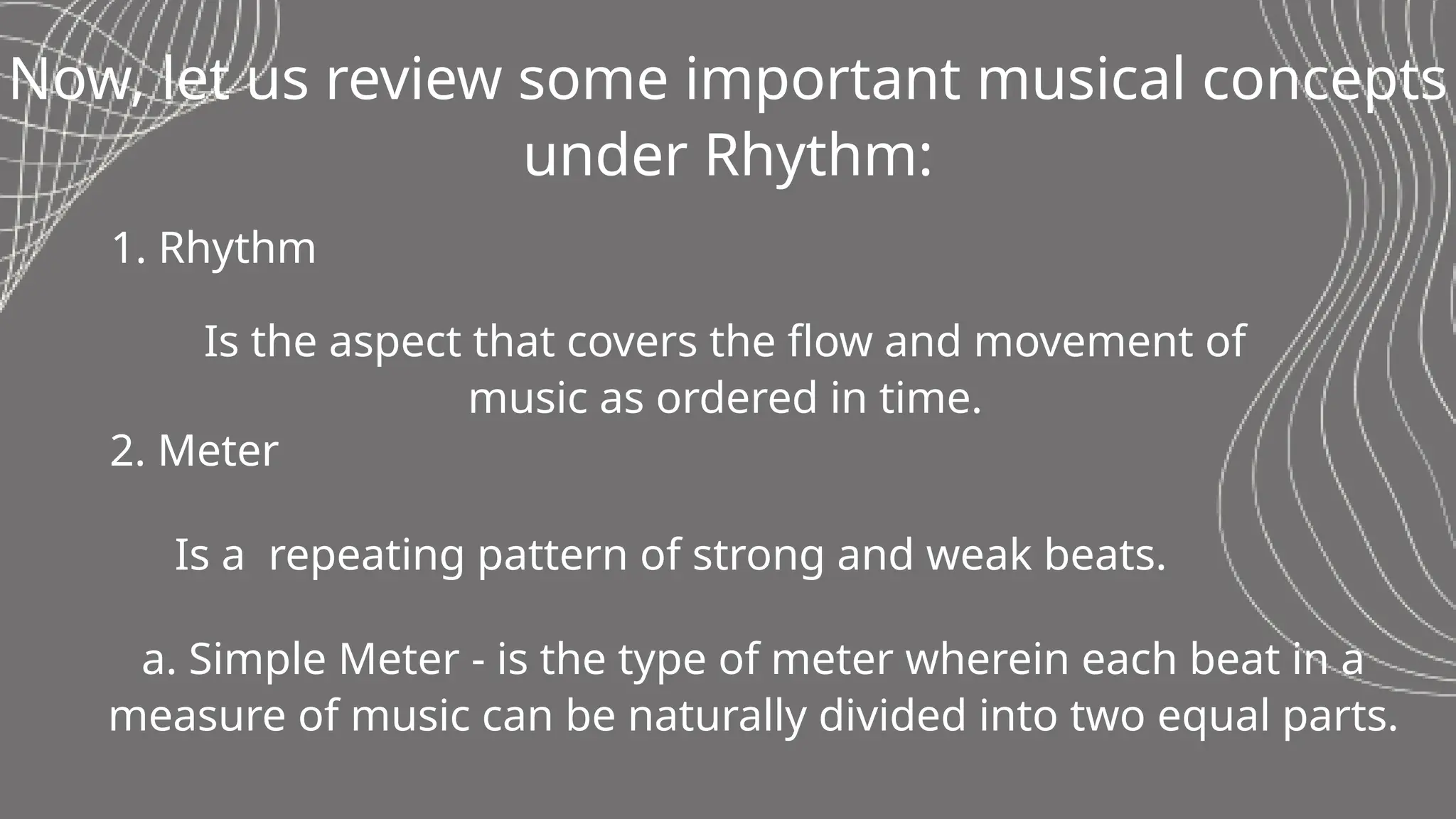 MUSICAL CONTENT ON RHYTHM AND TEMPO LESSON | PPTX