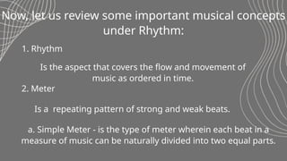 MUSICAL CONTENT ON RHYTHM AND TEMPO LESSON | PPTX