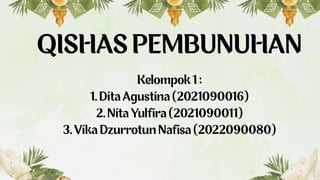 Hukum Qishas Pembunuhan dalam Hukum Pidana Islam | PPTX