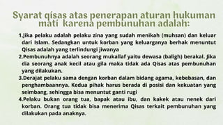 Hukum Qishas Pembunuhan dalam Hukum Pidana Islam | PPTX