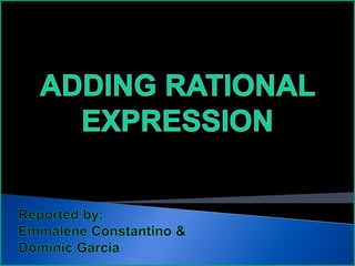 Adding Rational Expression | PPTX