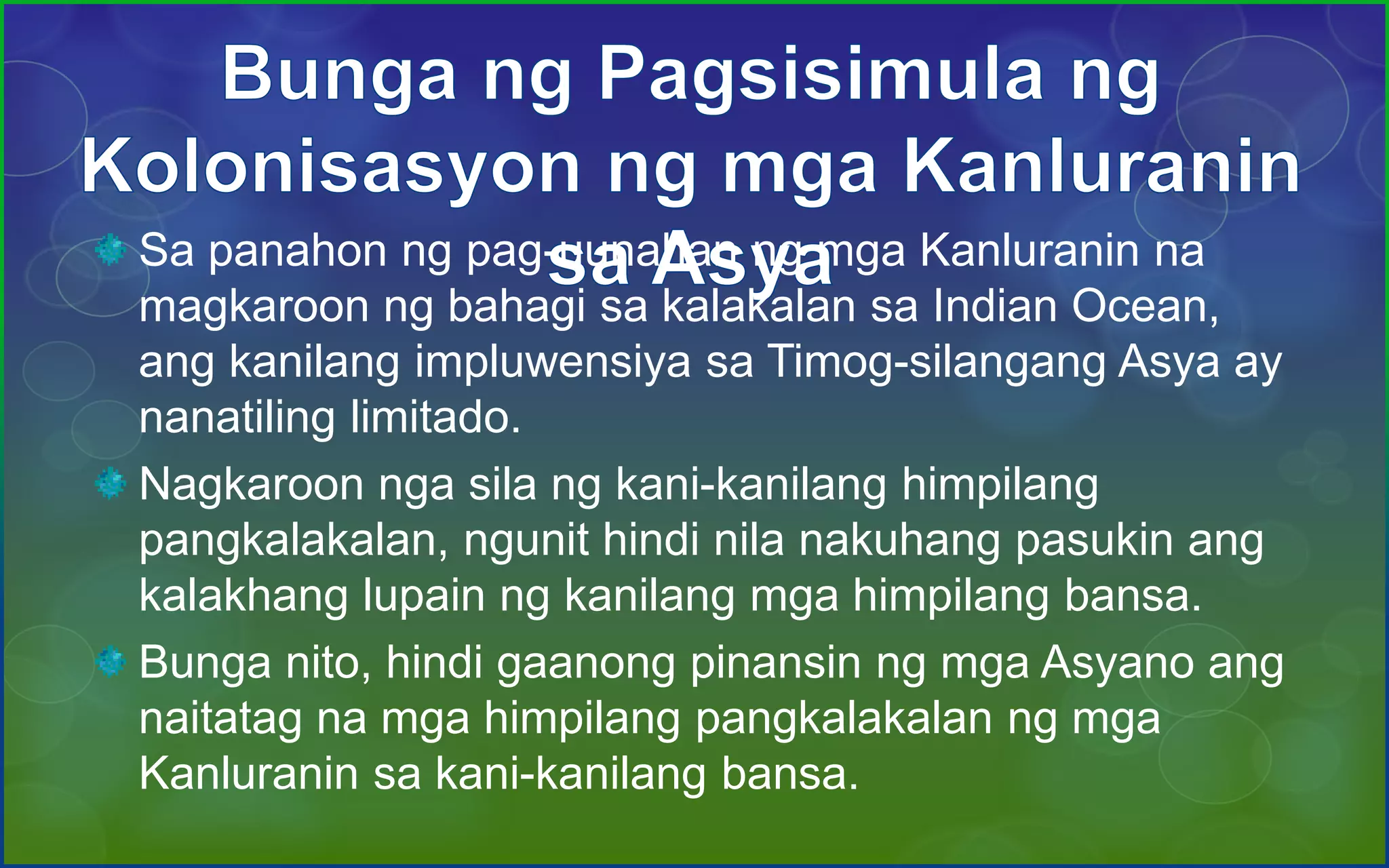 Unang Yugto ng Kolonyalismo | PPTX