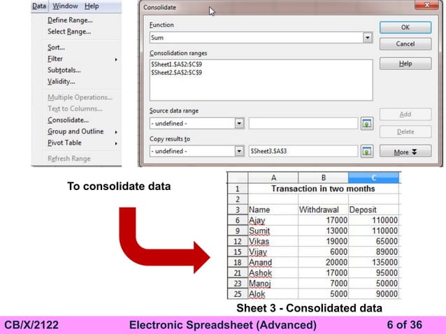 PPT_X_IT-402_Electronic Spreadsheet.pptx.pdf | Databases | Computer Software and Applications