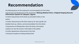 PPTXMislangMedicalClinic.bjjojihuhkjhpptx | PPT