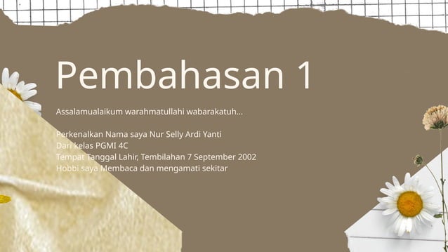 Contoh ppt perkenalan diri menggunakan sebuah aplikasi digital | PPT