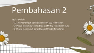 Contoh ppt perkenalan diri menggunakan sebuah aplikasi digital | PPTX