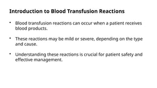 Pptx On Blood Transfusion Reaction.pptx, | PPTX