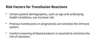 Pptx On Blood Transfusion Reaction.pptx, | PPTX