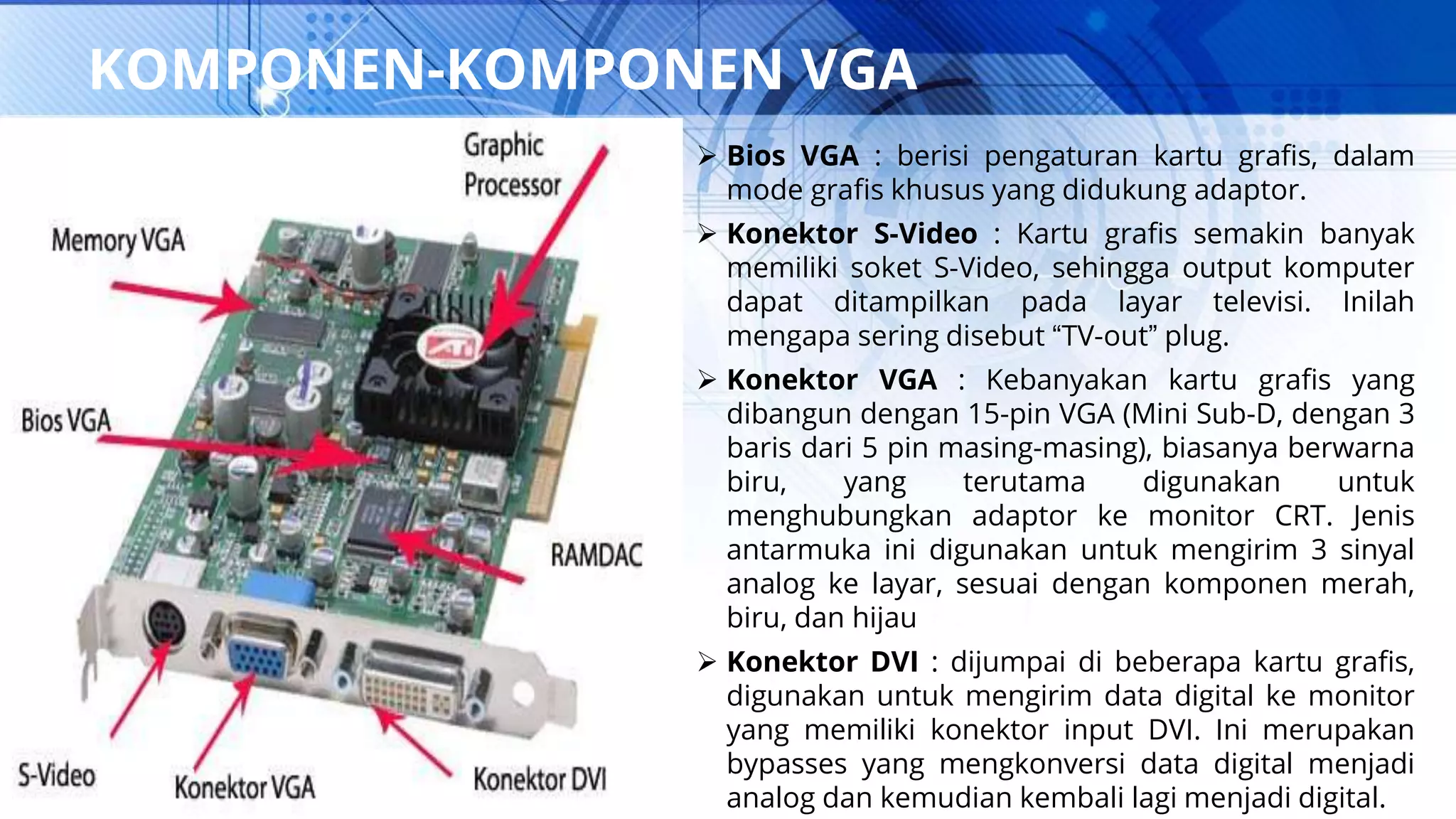 Perkembangan VGA (Video Graphics Adapter) | PPTX