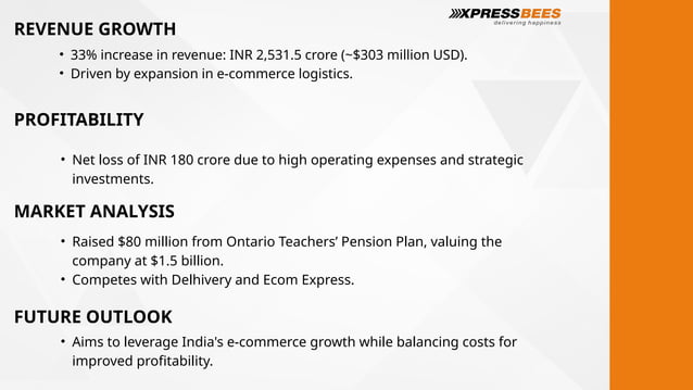 PPT_Xpressbees - a detailed presentation about expressbees | PPTX ...