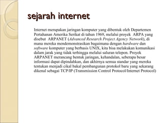 PPT sejarah dan perkembangan internet | PPT