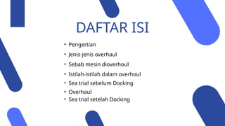 overhaul engine kapal tug boath yanmar 6aym ete | PPT