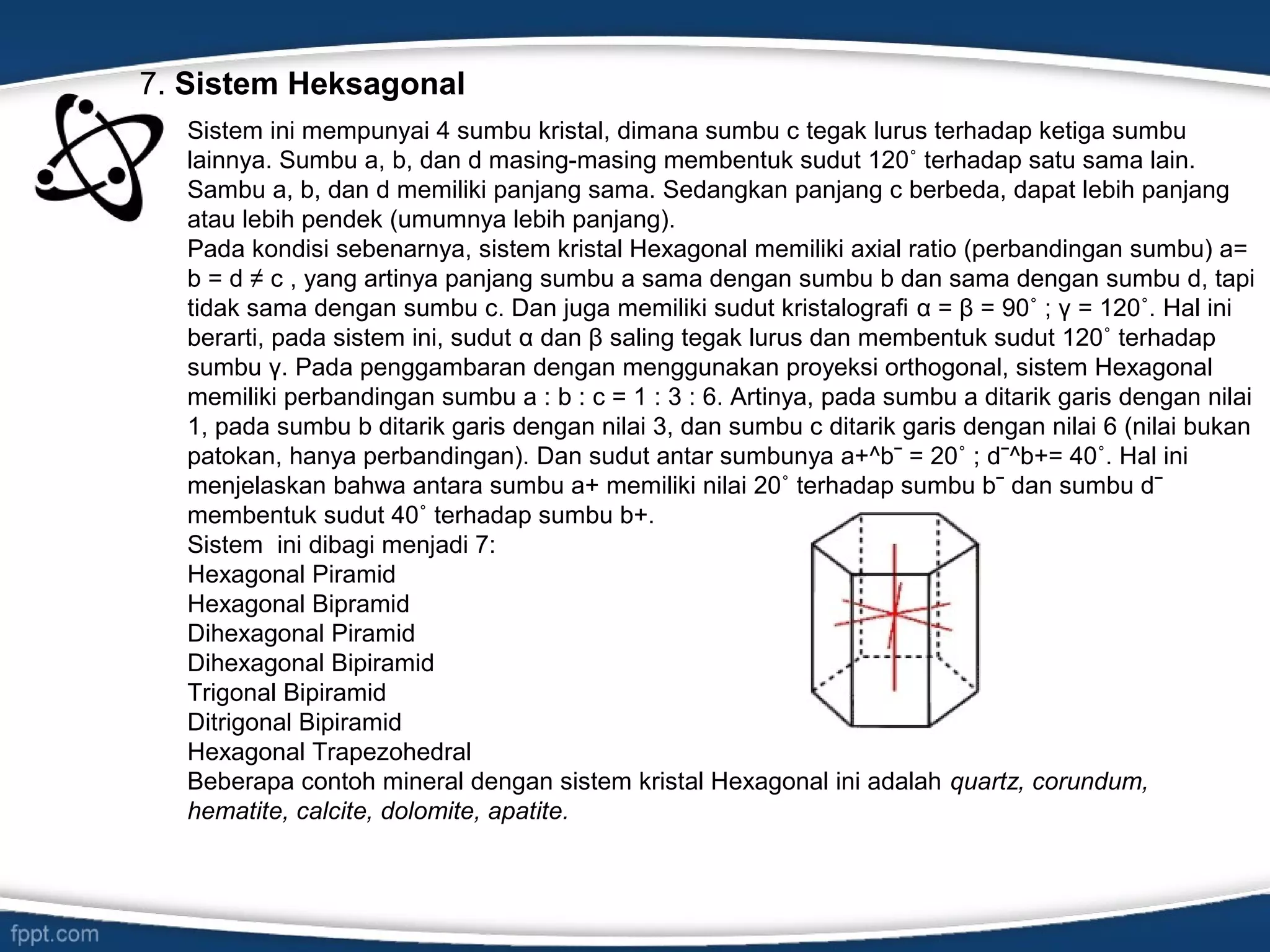 Struktur Kristal 1 (Kuliah Fisika Zat Padat) | PPT