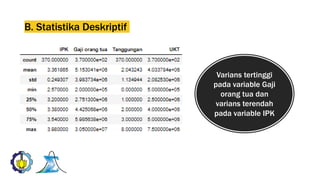 Analisis data pendaftar Beasiswa ABC tahun 2015 menggunakan metode klasifikasi dan regresi ...