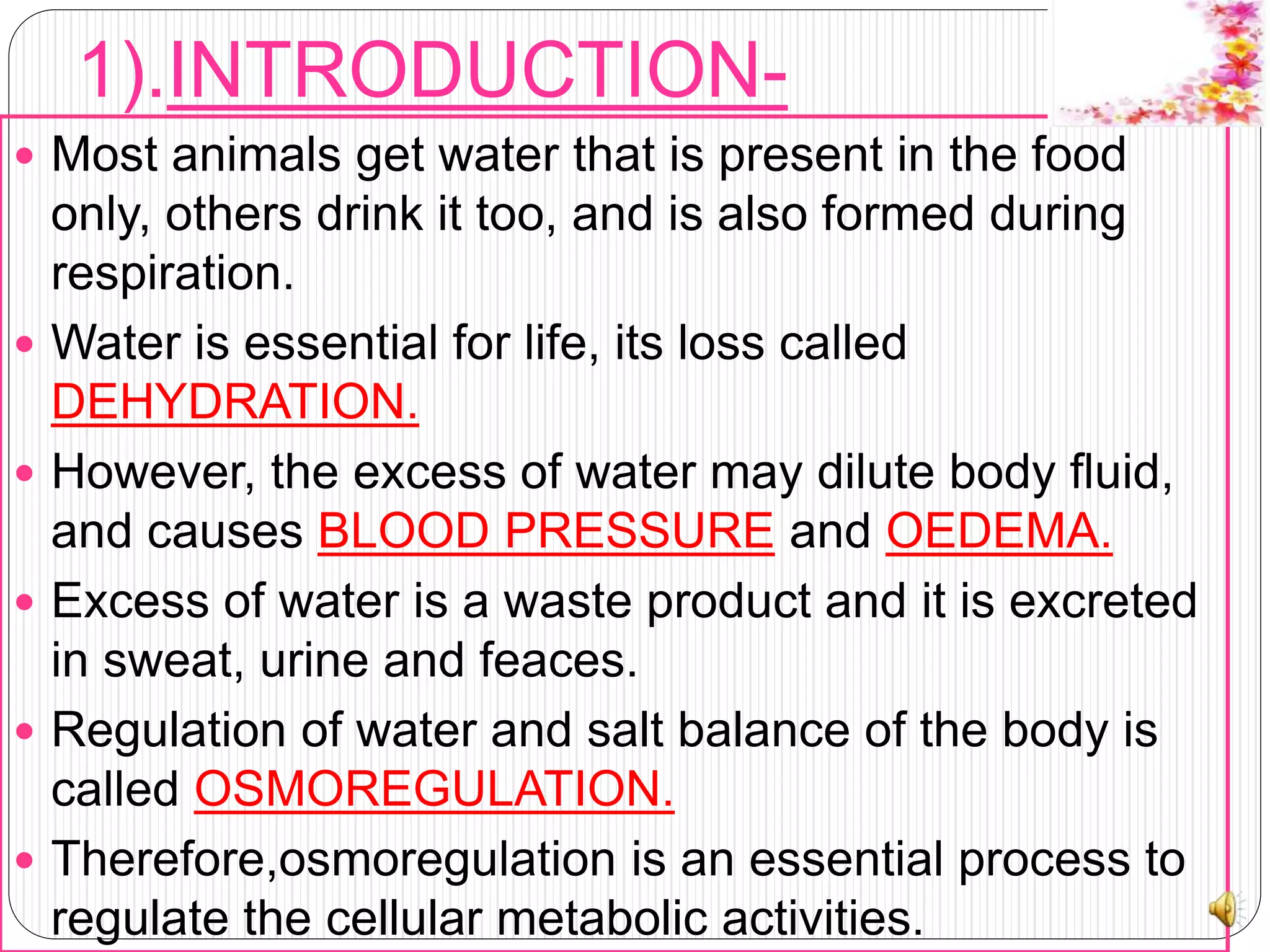 osmoregulation in invertebrates. | PPTX