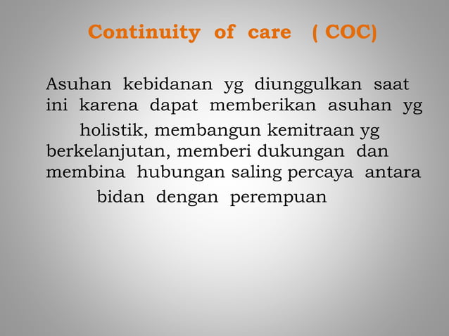 Continuity of Care Midwifery in Indonesia | PPT | Free Download