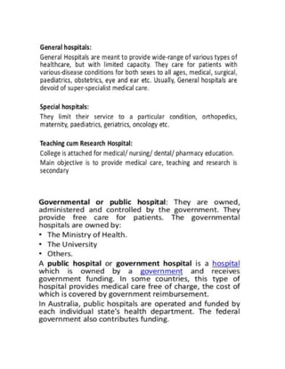 Hospital classification | PDF