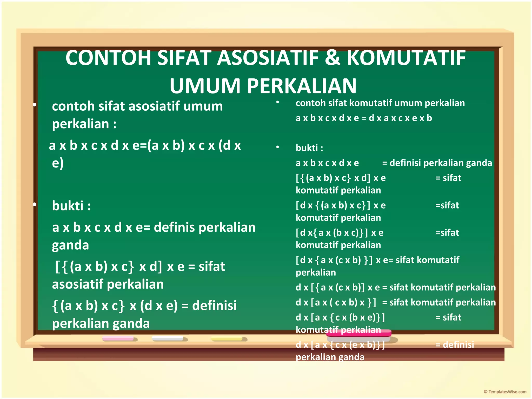 Penjumlahan dan Perkalian Bilangan Cacah | PPT
