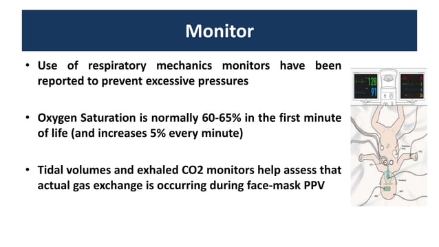 positive pressure ventilation in NRP | PPTX | First Aid | Injuries