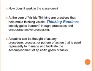 Pp visible thinking | PPTX