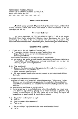 Pp vs jessa fabillar | DOC