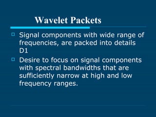 wavelet packets | PPT