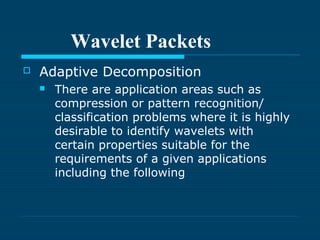 wavelet packets | PPT
