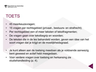 Ppt week 1 Recht lezen 1 | PPT