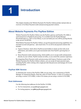 PayPal Website Payments Pro Payflow Edition Developer's Guide | PDF