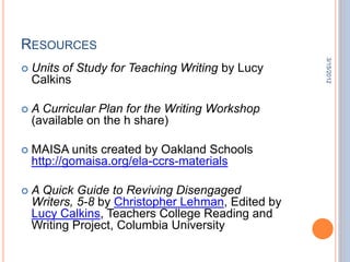 Writer's Workshop | PPT