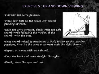 Eye Exercise - Yoga therapy | PPTX