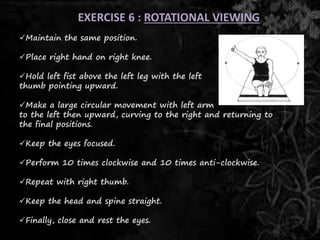 Eye Exercise - Yoga therapy | PPTX