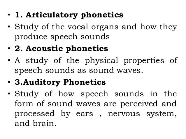 Basic phonetics