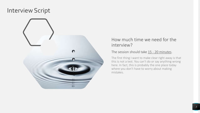 A user research interview conduction | PPT