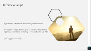 A user research interview conduction | PPT