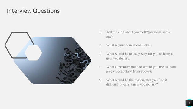 A user research interview conduction | PPT