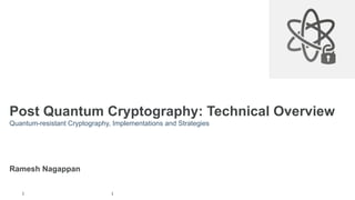 Post Quantum Cryptography: Technical Overview | PDF