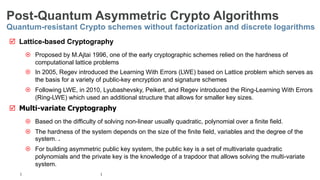 Post Quantum Cryptography: Technical Overview | PDF